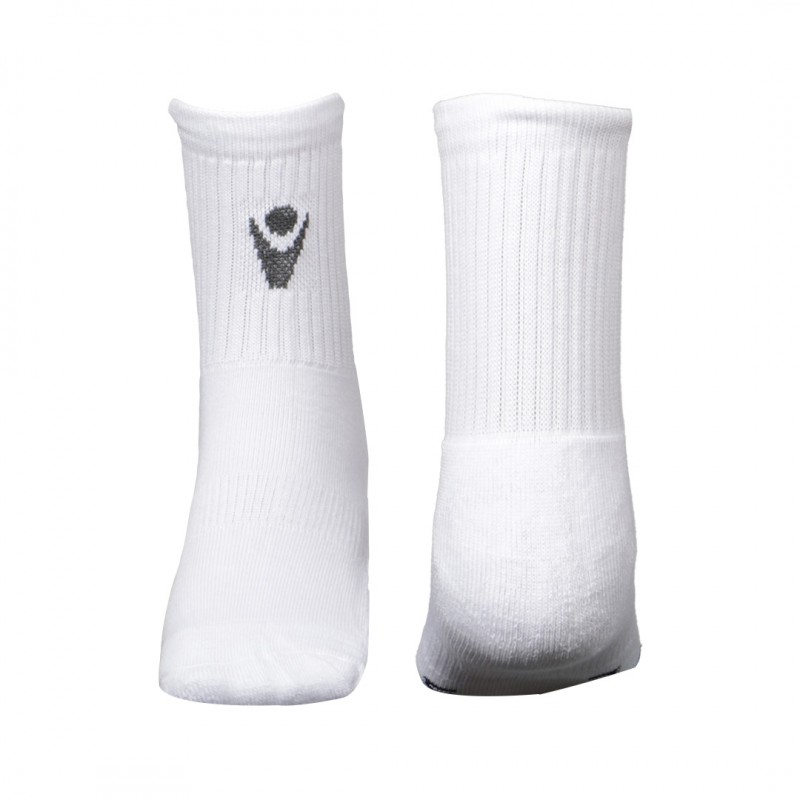 macron fixed white low socks