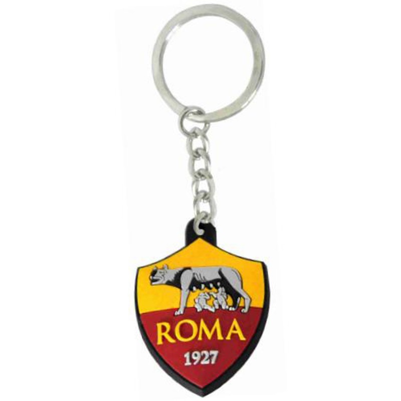 PORTACHIAVI IN GOMMA MORBIDA LOGO AS ROMA