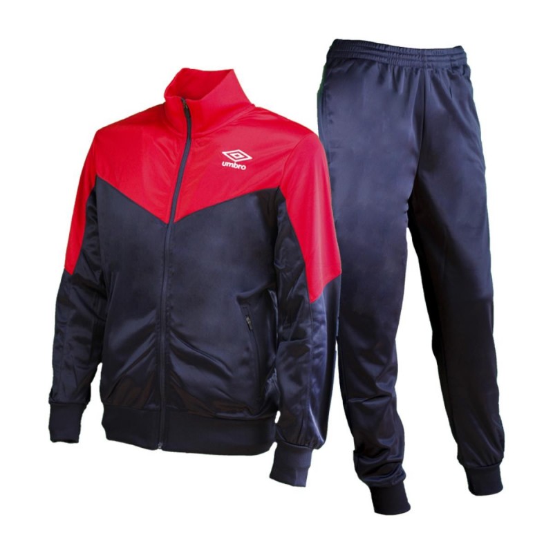 TUTA SPORT FULL ZIP ROSSA NAVY UMBRO