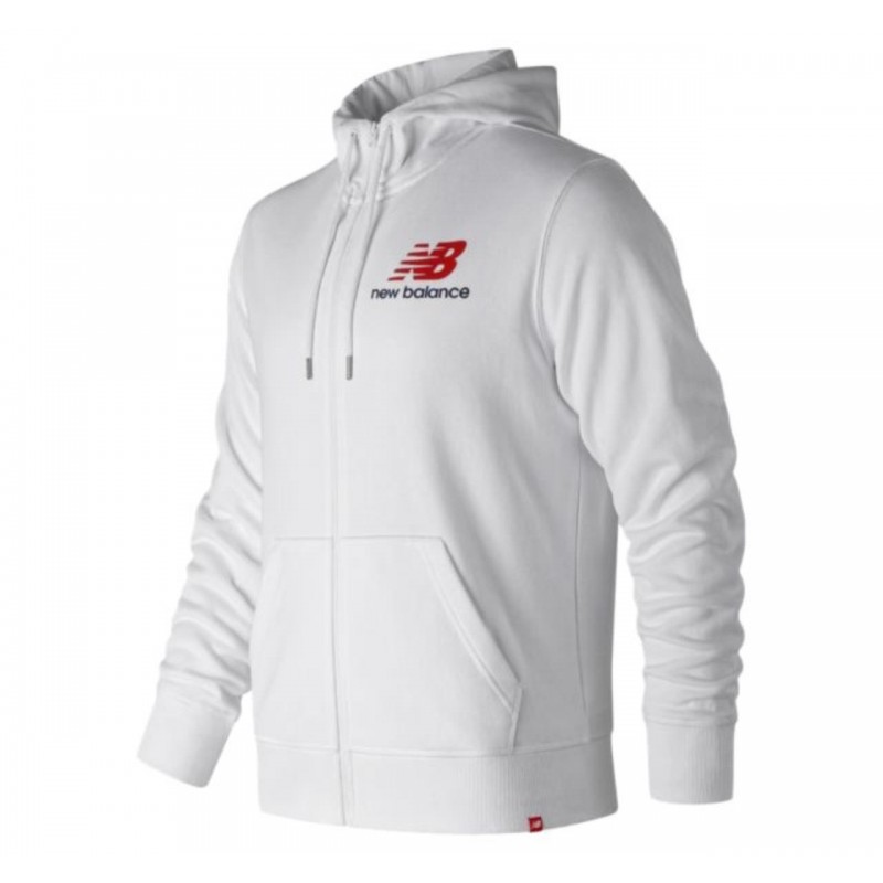 TUTA FULL ZIP BIANCA CON CAPPUCCIO NEW BALANCE